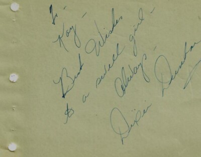 RARE! "Legends" Dixie Dunbar & Tony Martin Hand Signed Album Page | eBay