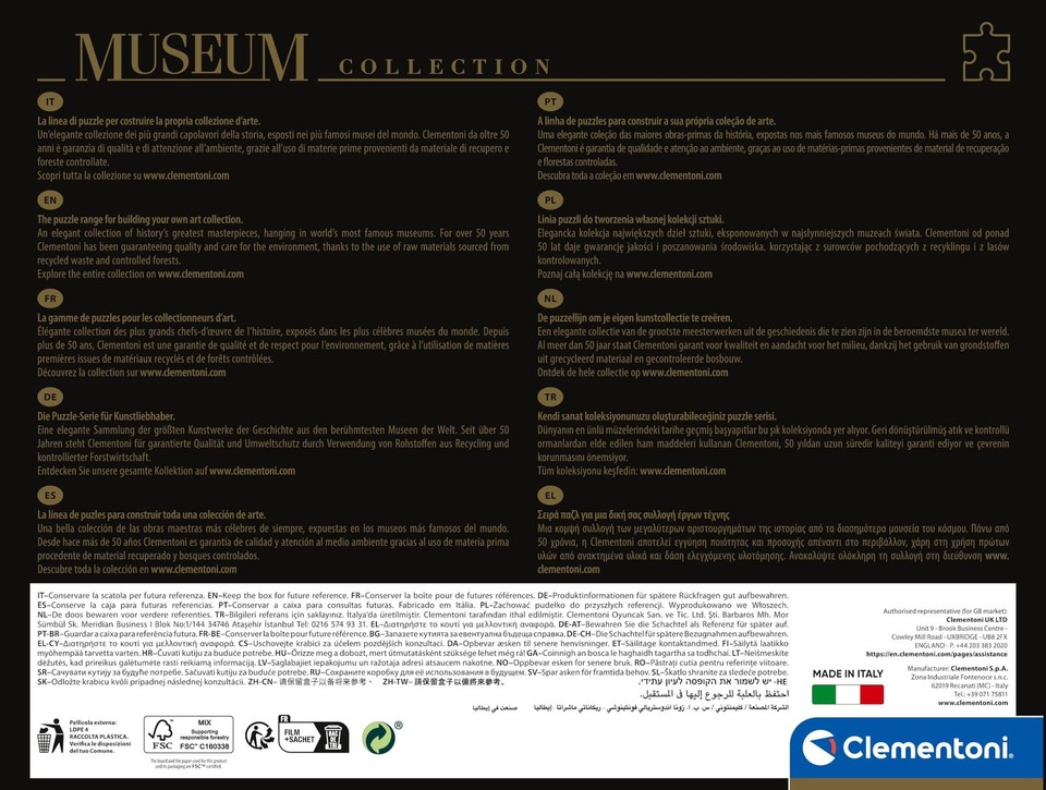 Clementoni - 31438 - Museum Collection Puzzle - Van Gogh, Girasoli ...