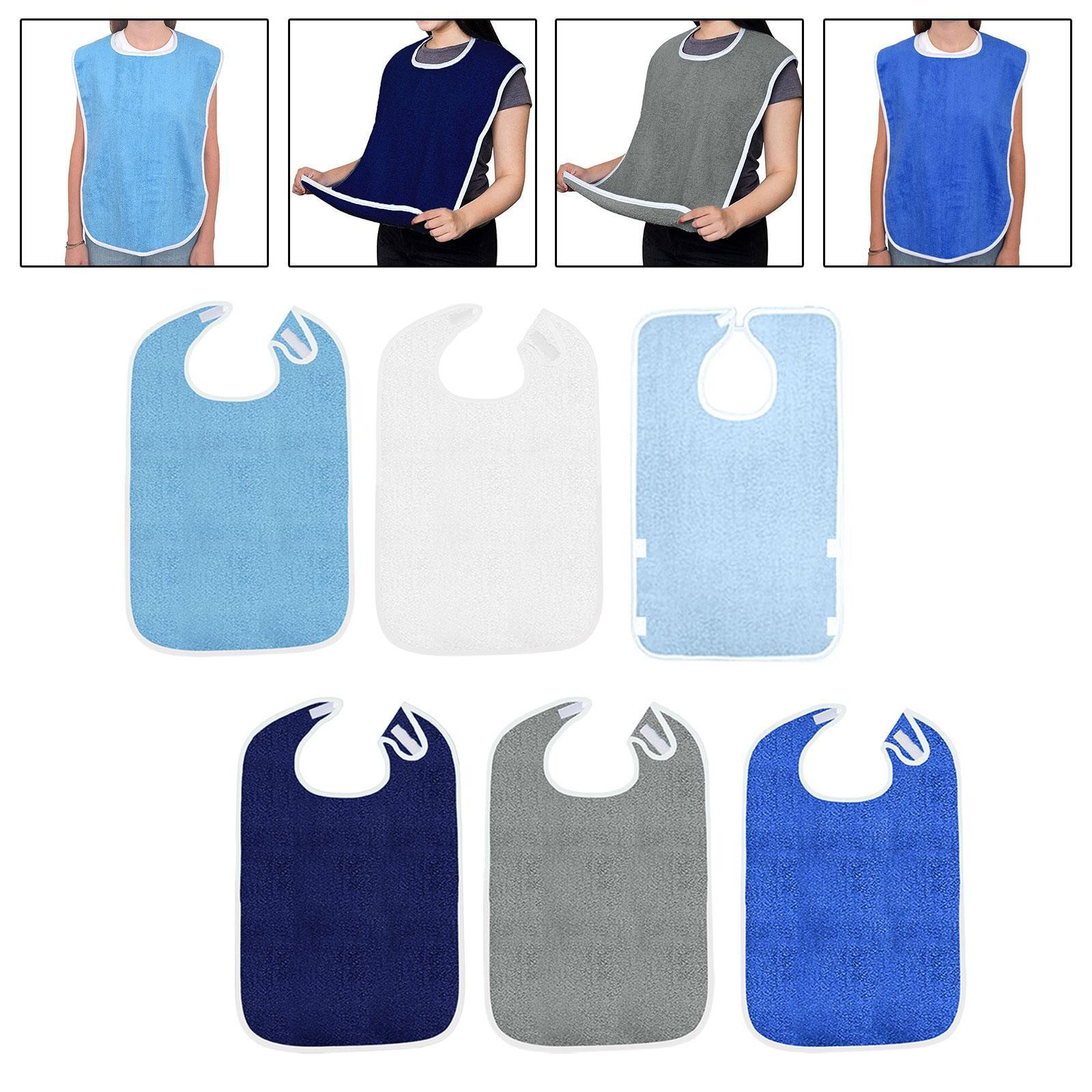 3Pcs Adult Bibs Machine Washable Reusable Large Adult Feeding Bibs ...