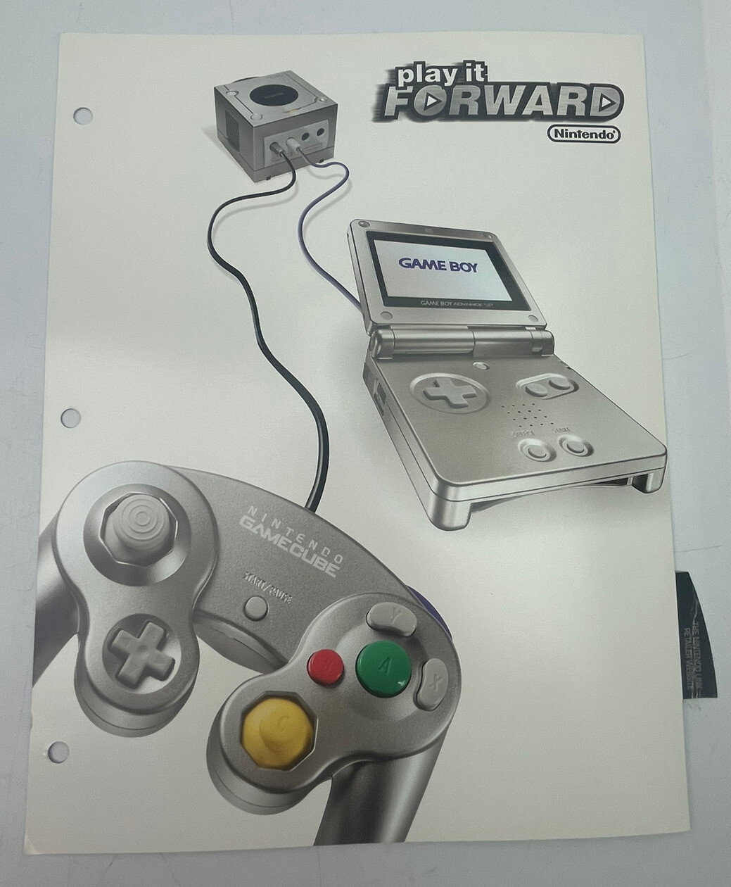 Nintendo Gameboy Advance SP 3-Hole Promo Press Ad Wall Art Poster 8.5"x ...