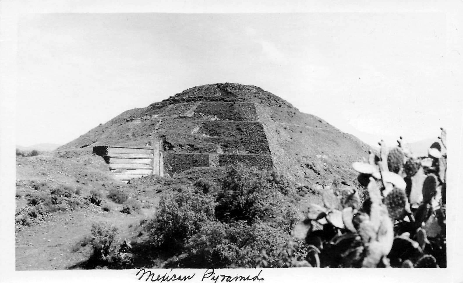 MEXICO RPPC REAL PHOTO POSTCARD: AZTEC SITE - VIEW OF PYRAMID IN MEXICO ...