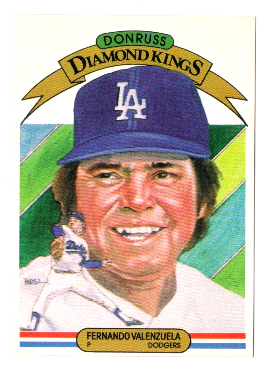 Fernando Valenzuela 1983 Donruss Diamond Kings Perez Steele Art #1 ...