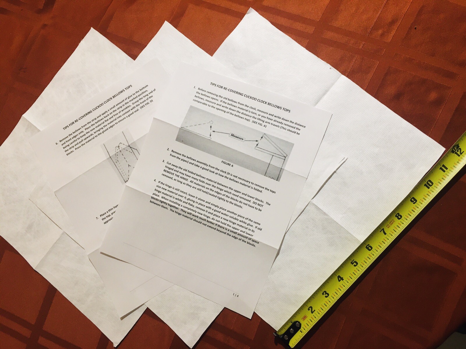 Cuckoo Clock Recovery Paper Bellow- AAA-Guaranteed Quality- 12” X 12 ...