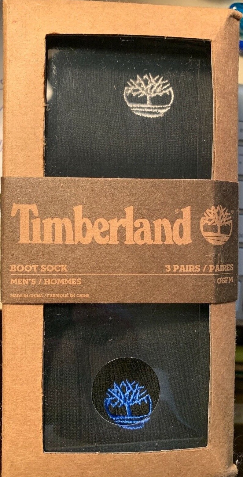 TIMBERLAND BOOT SOCKS Socks NEW 3 Pair Assorted Colors Size 10-13 Shoe ...