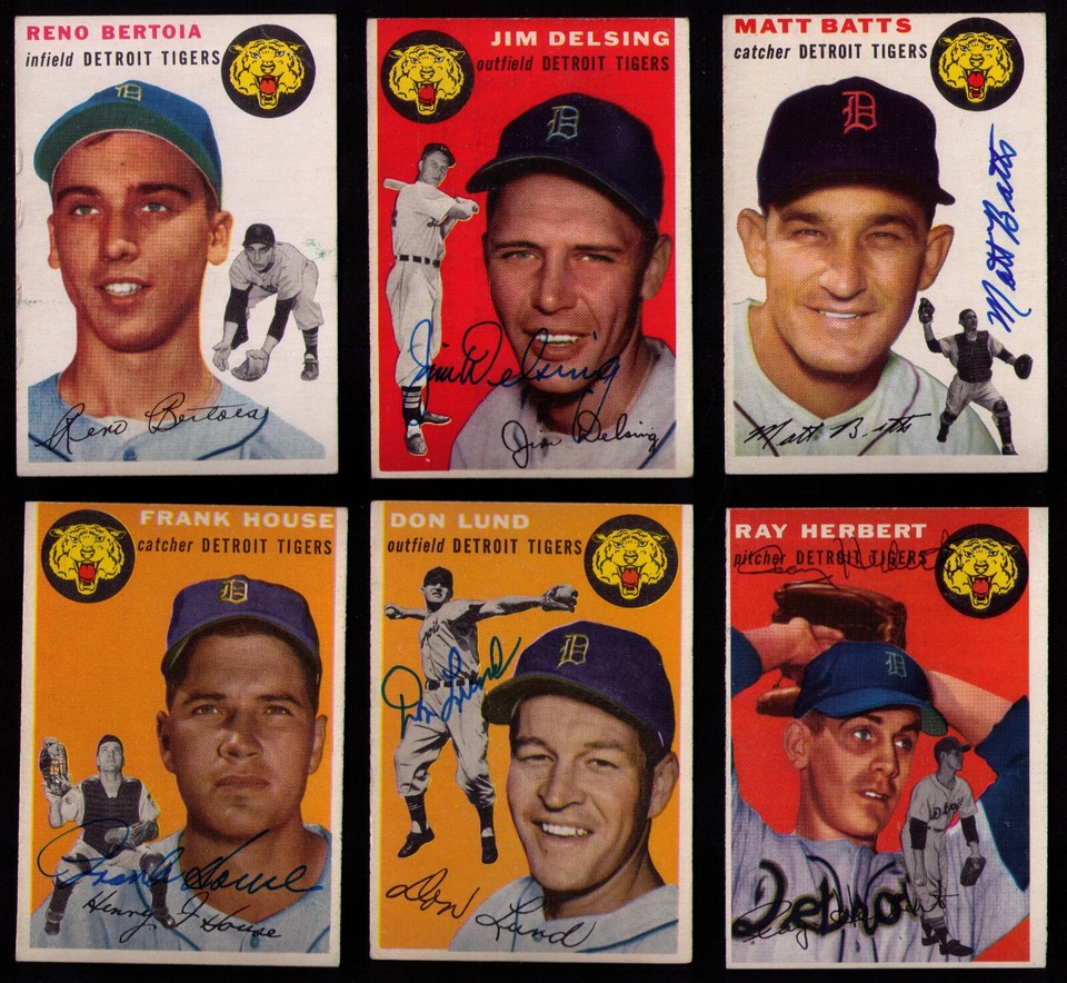 1954 Topps ORIGINALS Detroit Tigers NEAR COMPLETE TEAM SET 18/19 w/12 ...