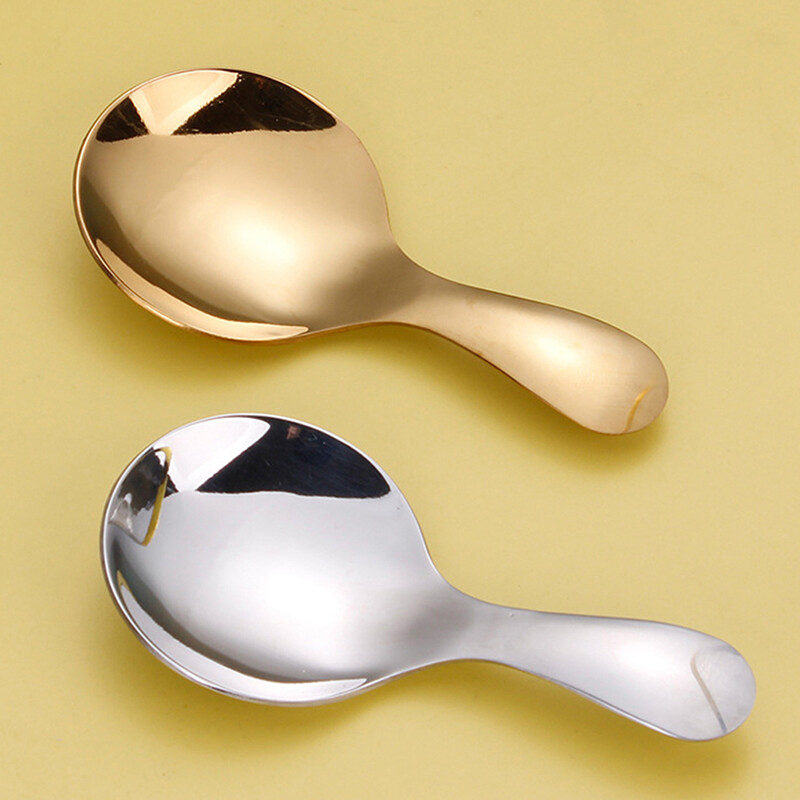 Cute Stainless Steel Spoon Short Handle Ice Cream Tea Coffee Spoon Kids ...