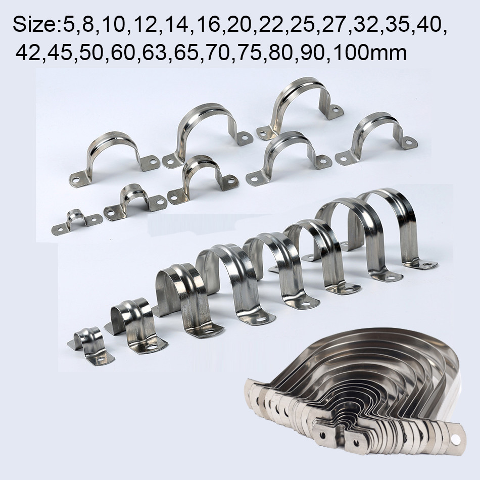 Stainless Steel Tube Clip Clevis Brackets Plumbing Pipe 5-200mm Saddle ...