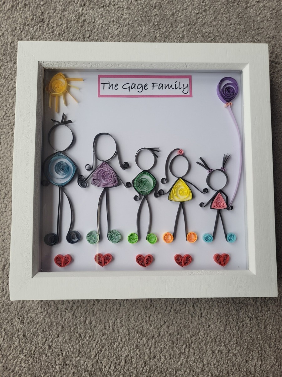 Paper Quilling Family Paper Quilling Wall Art Paper Quilling Wall