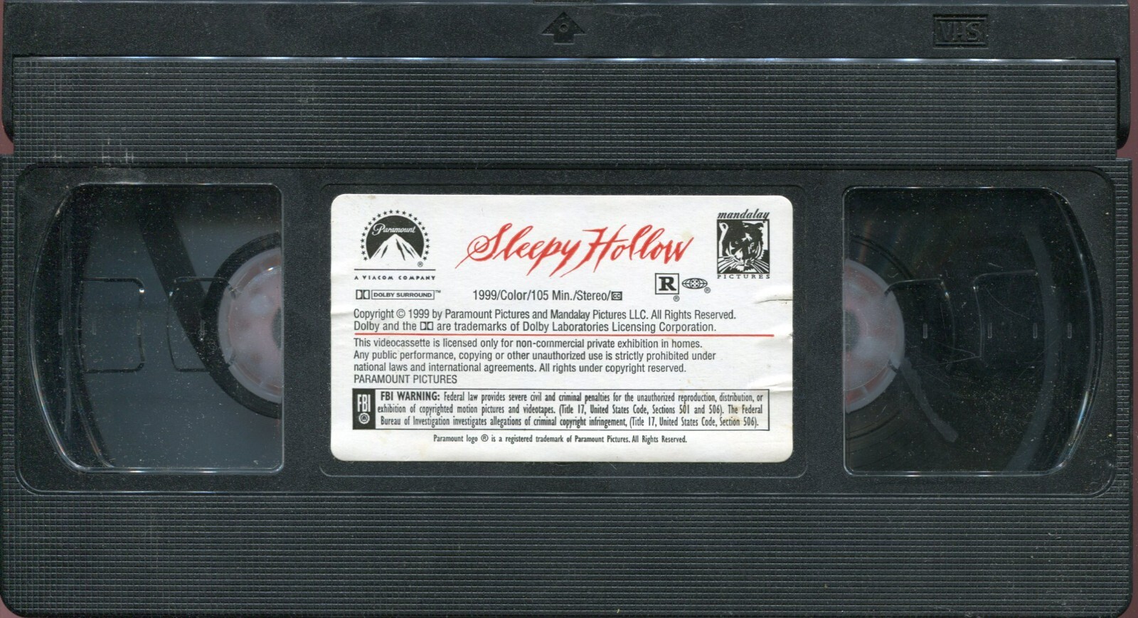 Sleepy Hollow (VHS Movie, 1999) Johnny Depp - Tim Burton - Horror | eBay