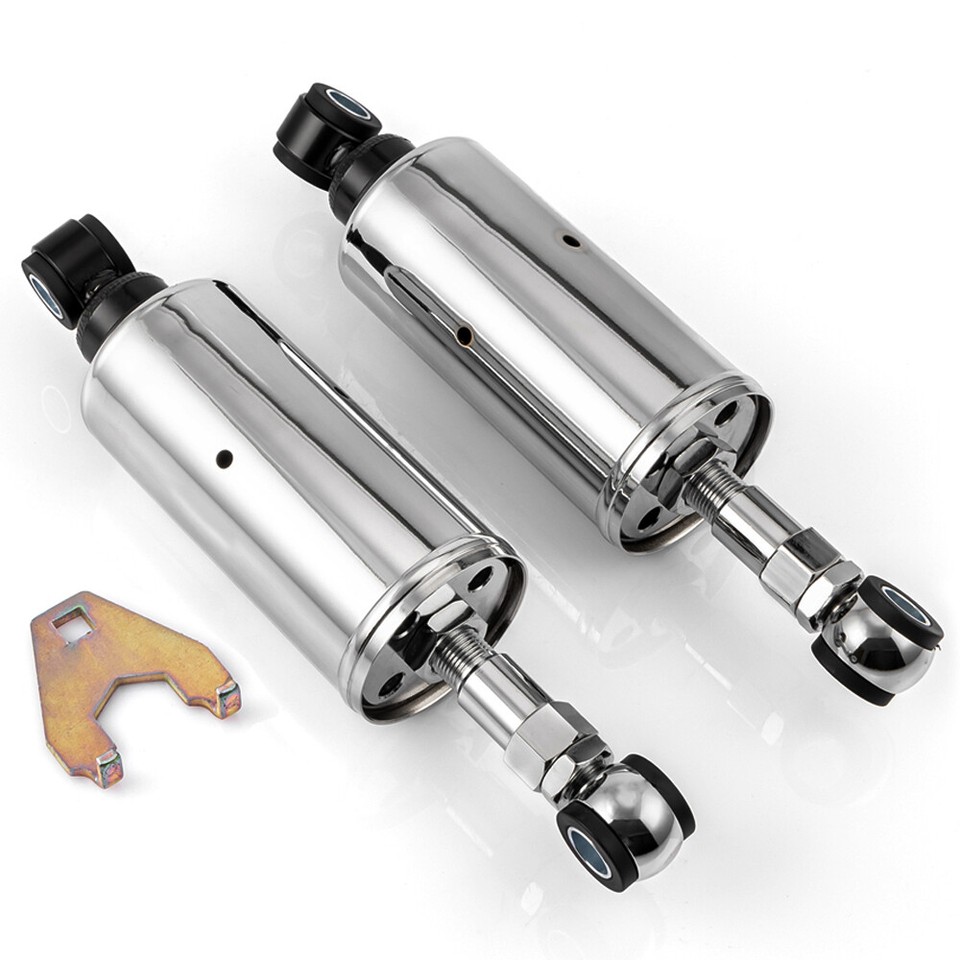 Chrome Adjustable Rear Shocks Set For FS-04503 Harley Softail Heritage ...