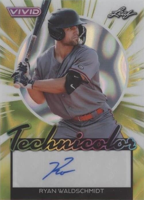 2024 Leaf Vivid - Technicolor Ryan Waldschmidt #T-RW1 Yellow Prismatic ...
