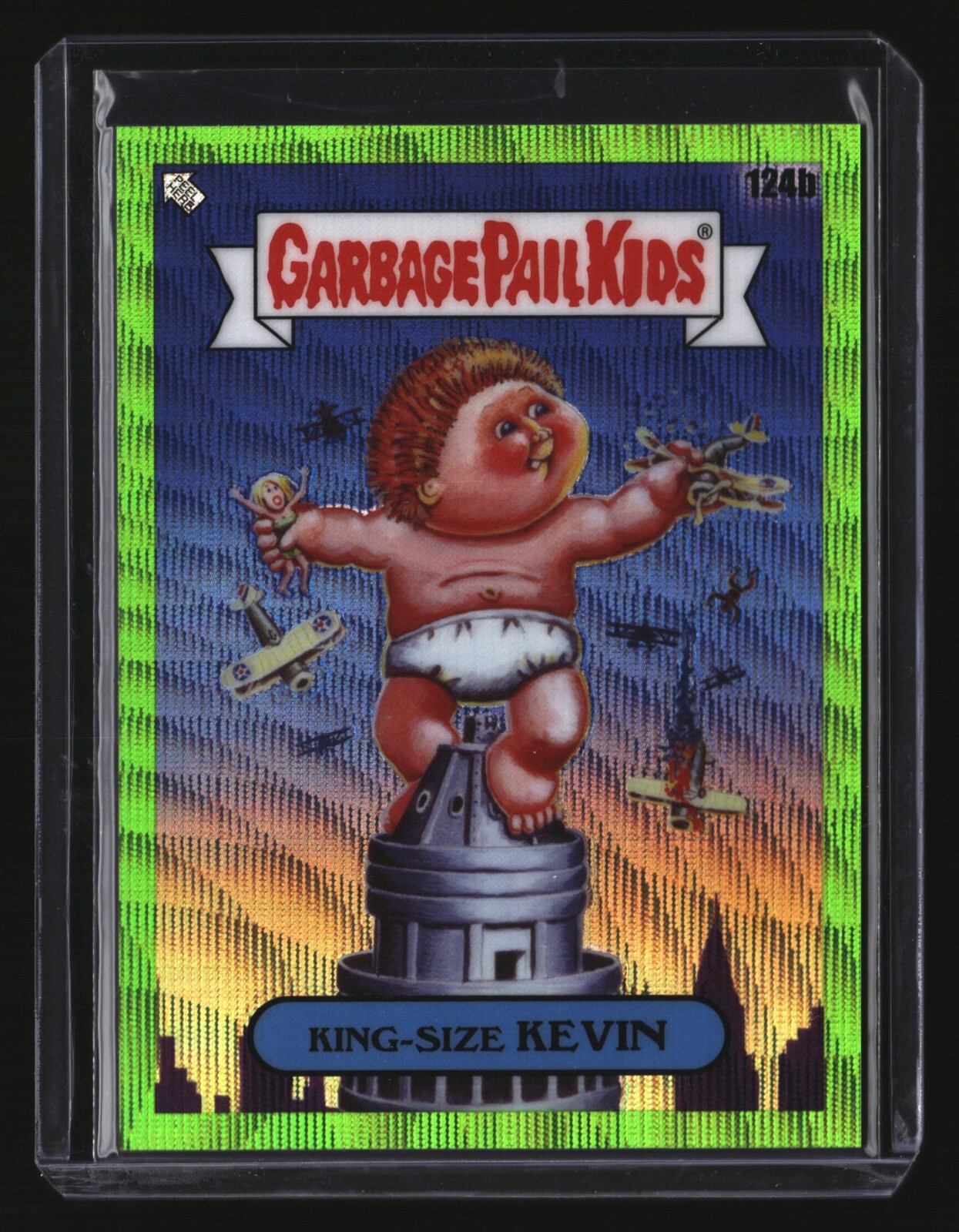 Garbage Pail Kids KING-SIZE KEVIN 124b (GPK Chrome Series 3) Green Wave ...