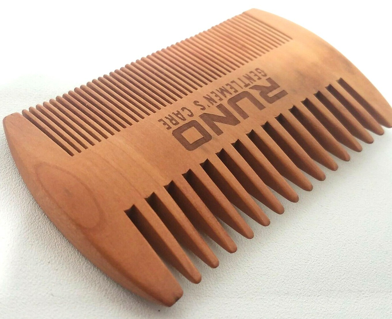 2x Double Sided Sandalwood Beard Comb Fine Teeth Wood Hair Care ...