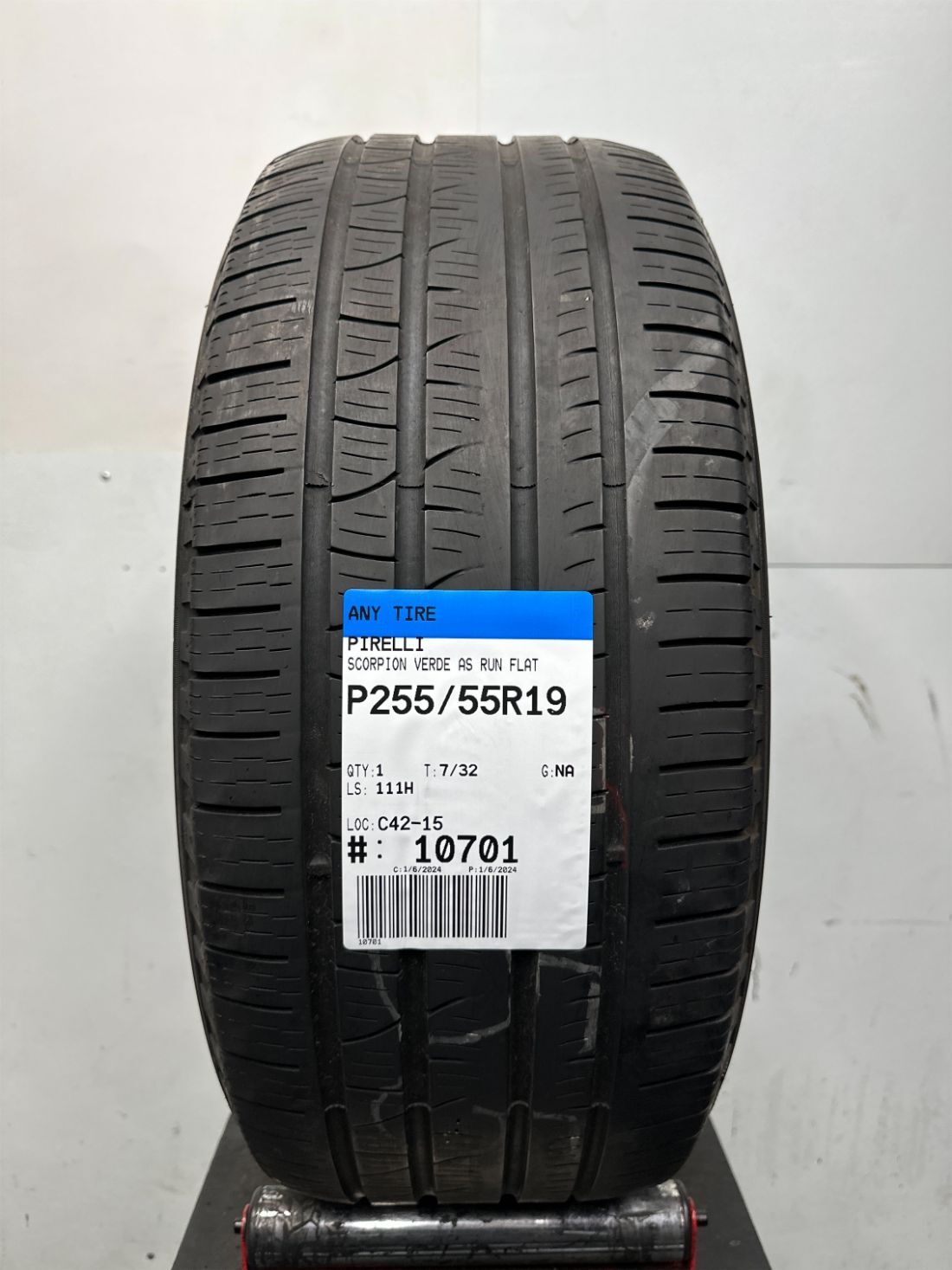 1 Used Pirelli Scorpion Verde AS Run Flat P255/55R19 2555519 255/55/19 ...