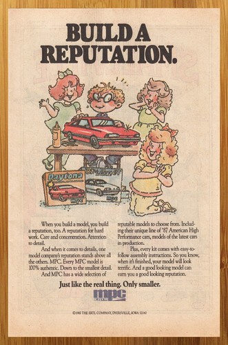 1987 Ertl MPC Model Kits Vintage Print Ad/Poster Daytona Mustang Toy ...
