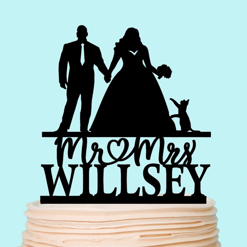 Plus Size Black Wedding Cake Toppers