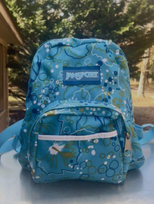 JANSPORT Mini Half Pint MINI 10" Backpack Aqua Blue Abstract NEW Kids ...