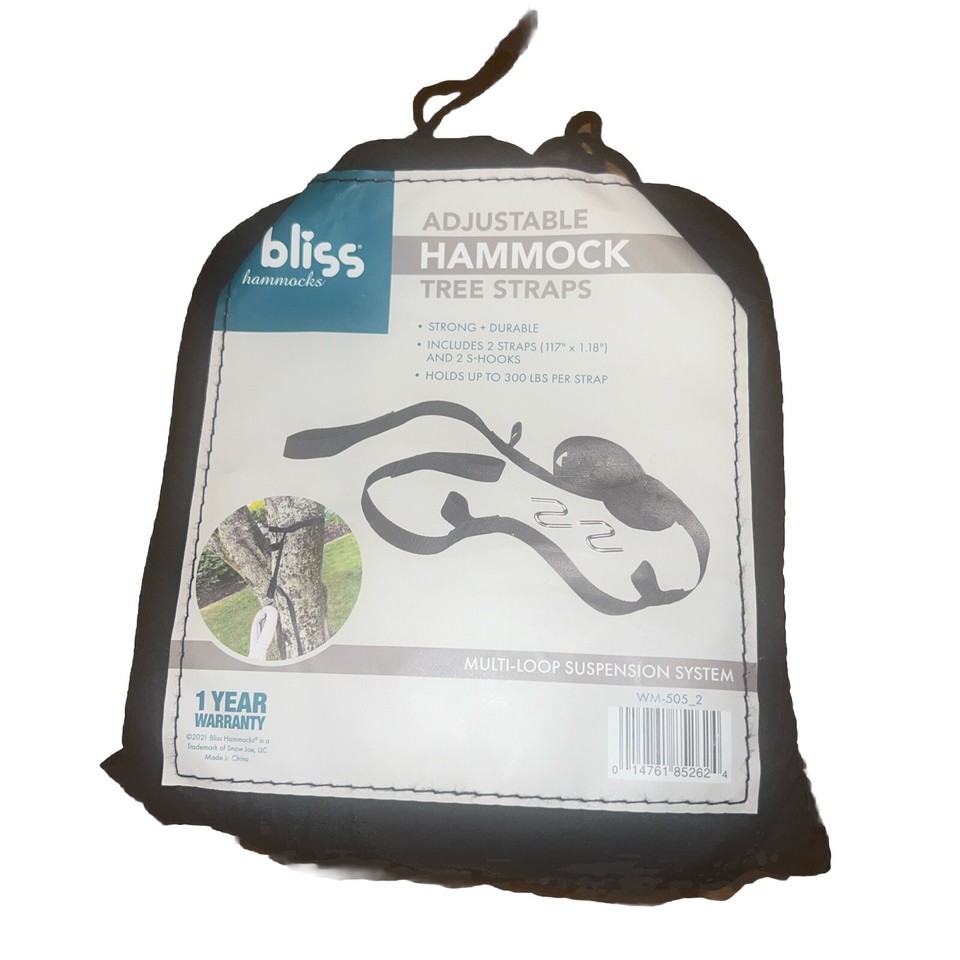 Bliss Hammocks Adjustable Hammock Tree Straps Multi-Loop Suspension ...