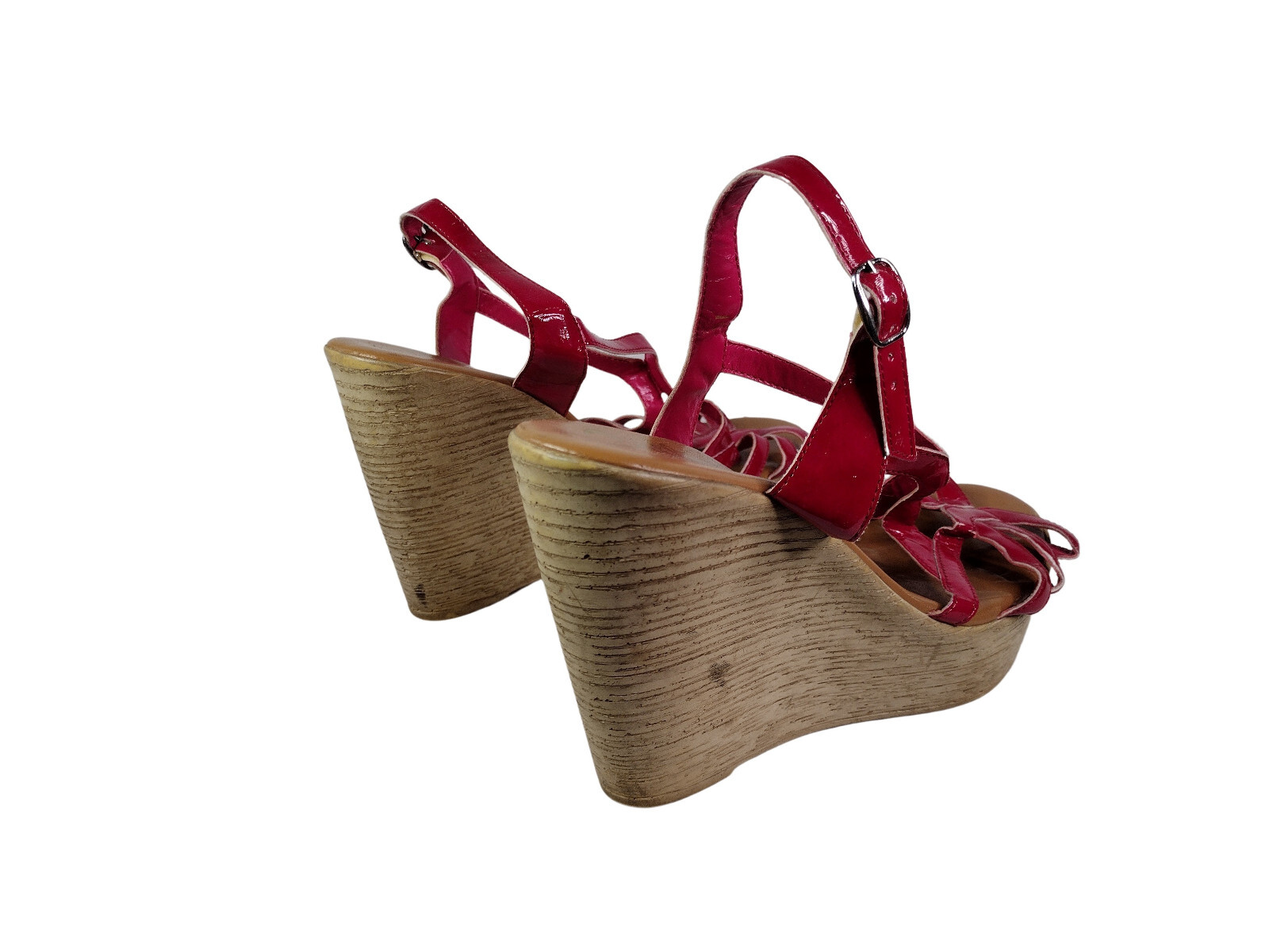 CALLISTO of CALIFORNIA Vintage 1970s 70s Red Sandals Platform Wedge ...