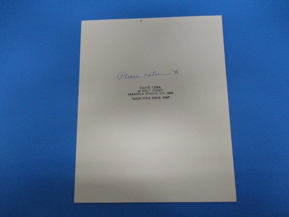 Original B&W Glossy Promo Photograph Warren Chiasson Caffe Lena M5348 ...