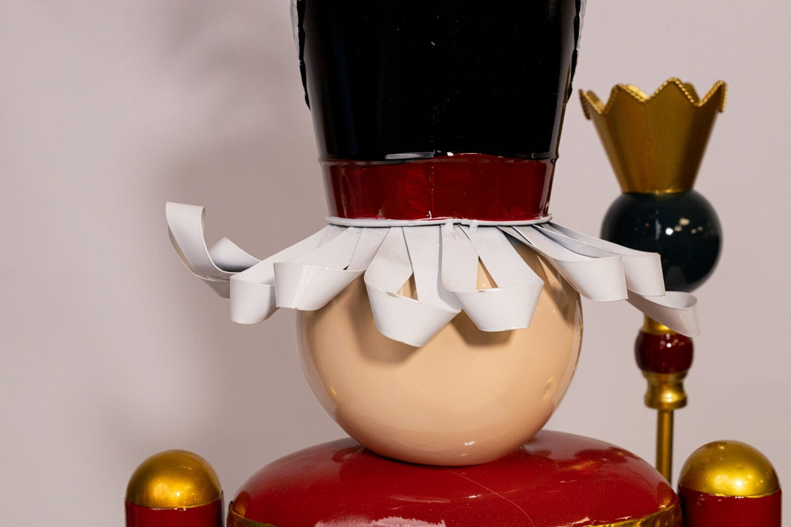 Christmas Large Red & Green 119cm Standing Metal Light Up Nutcracker ...