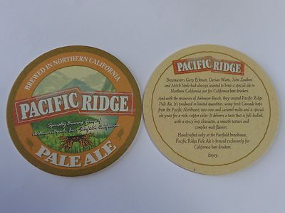 Beer COASTER ~ PACIFIC RIDGE Pale Ale, Specialty Brewing Group of ...