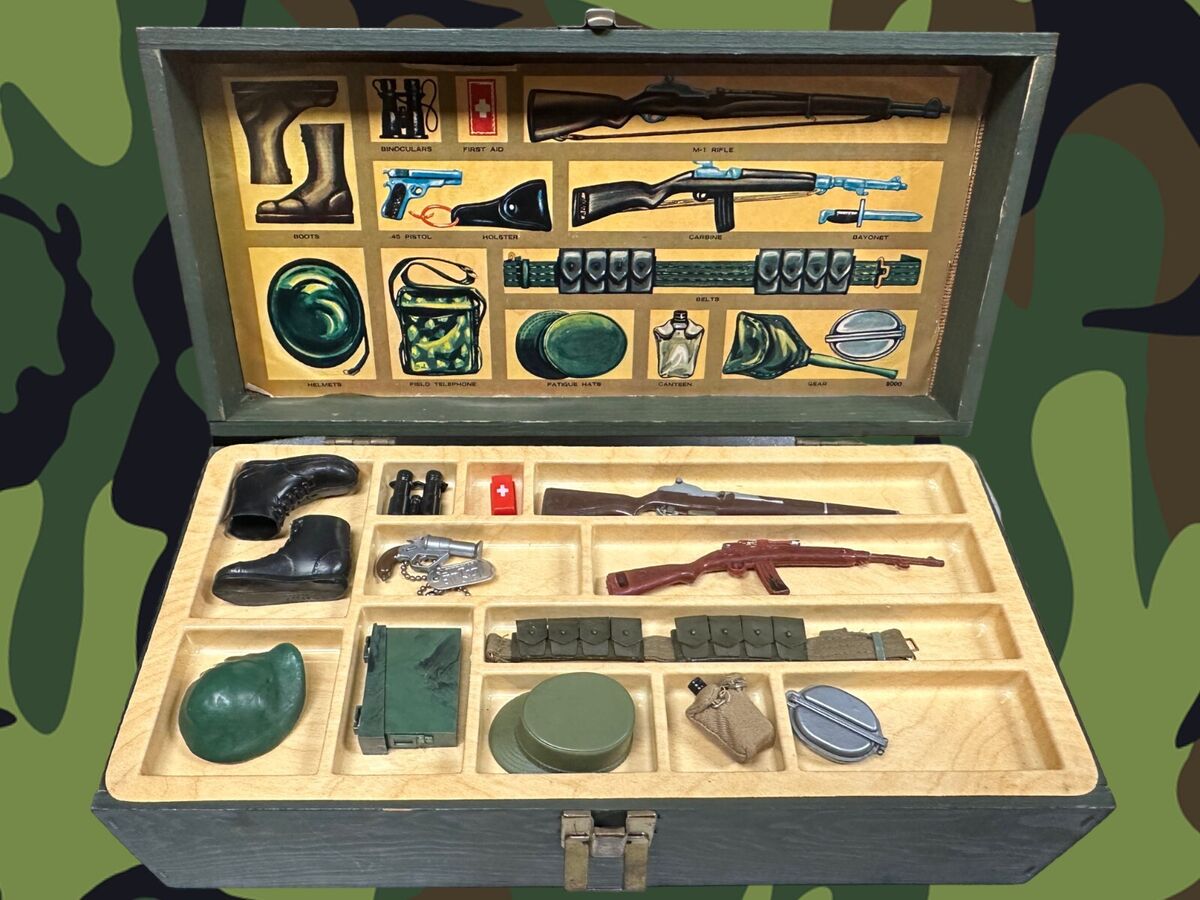 Vintage GI Joe 1964 with Locker & Accessories 90% Complete Vintage GI Joe 1964 with Locker & Accessories 90% Complete