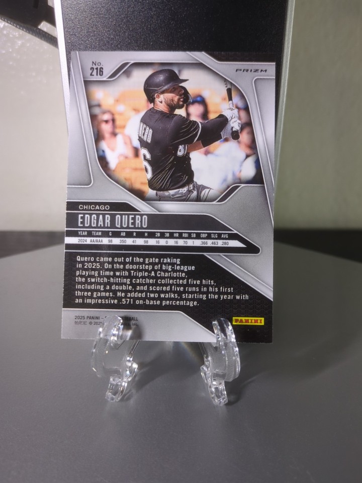 2025 Panini Prizm - Edgar Quero, Edgar Quero #216 Green Ice Prizm (RC ...