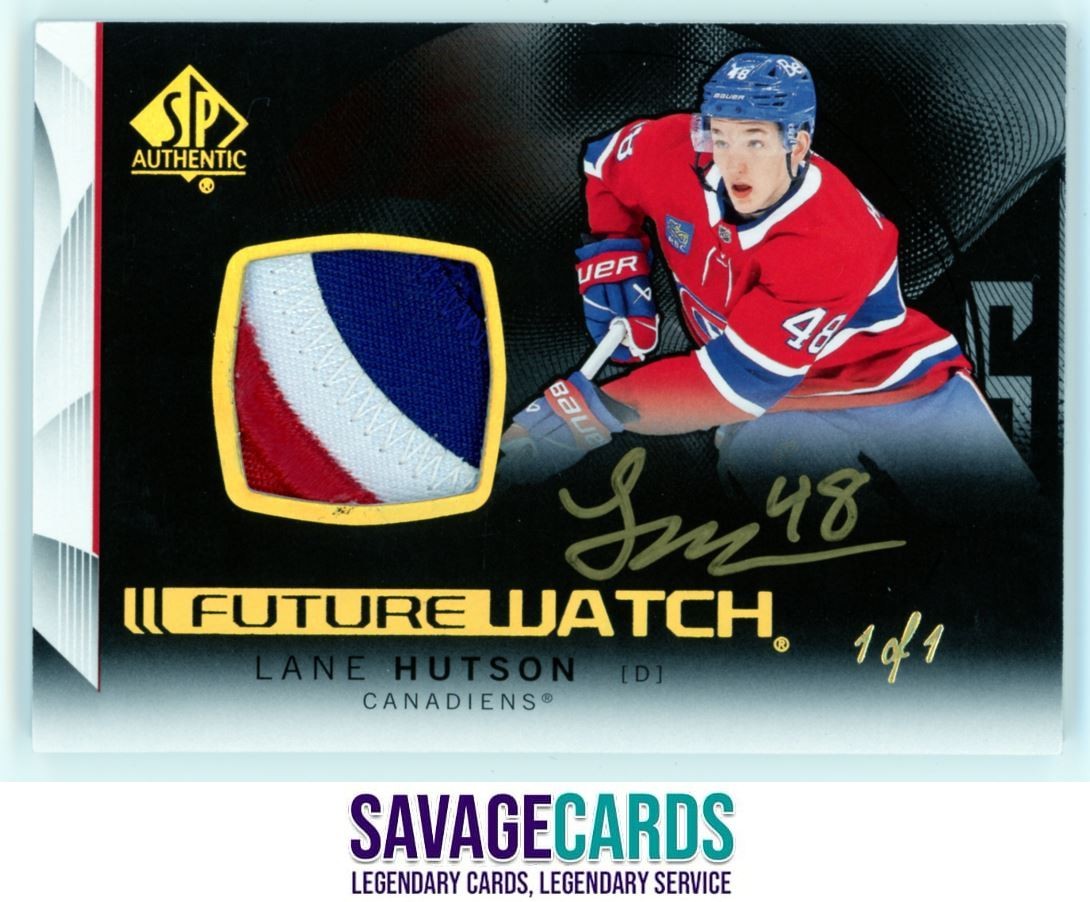 2024-25 SP Authentic Future Watch Auto Patch Black Lane Hutson RC Auto ...