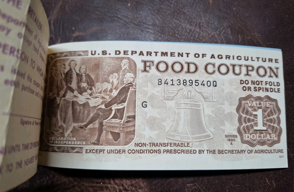 1990 USDA Food Stamp Full Book $7 | eBay