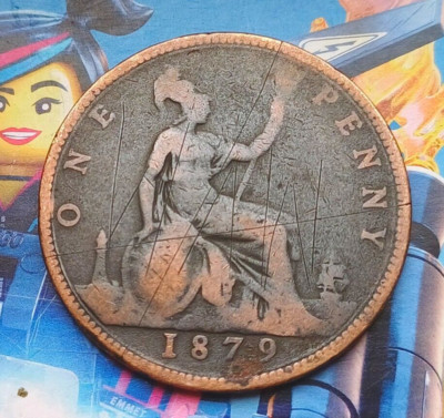 1879 Victoria One Penny Bun Head Coin Ref/7068 | eBay