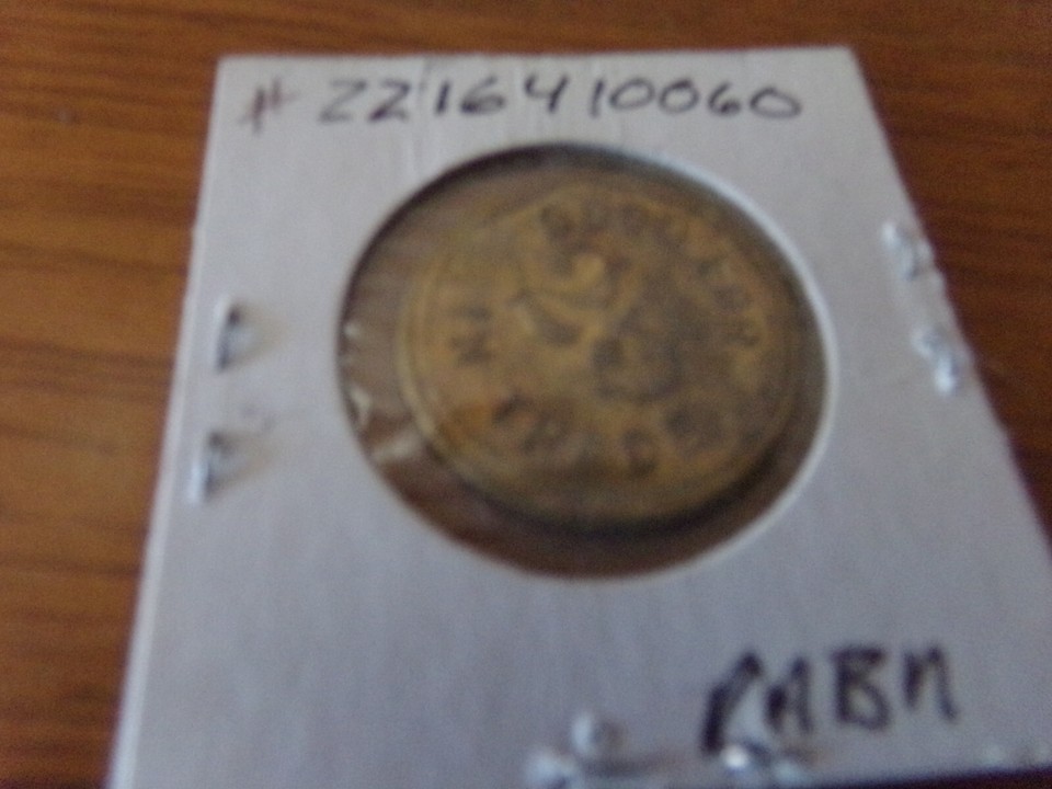 OLD TOKEN N. J. HODGIN HALFWAY HOUSE HAMILTON, WASHINGTON GF 25 CENTS ...
