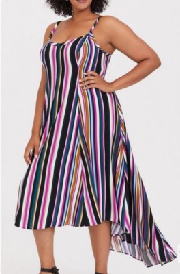 TORRID Lightweight Max Challis High Low Maxi Dress Sz 3 = 3X (22-24 ...