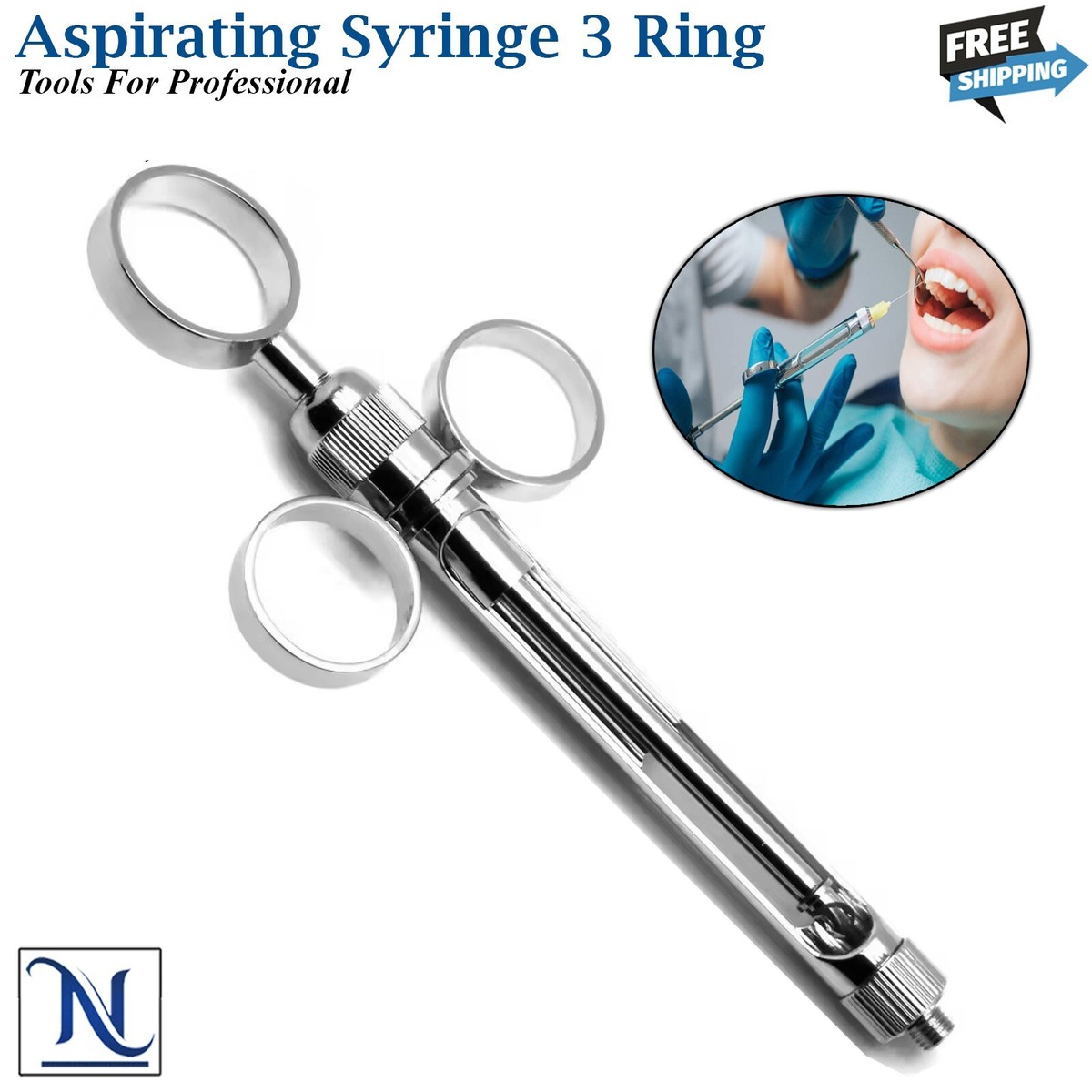 2ml Syringe 4 PREMIUM DENTAL SYRINGE 1.8mL ANESTHETIC ONE RING 3ml Syringe