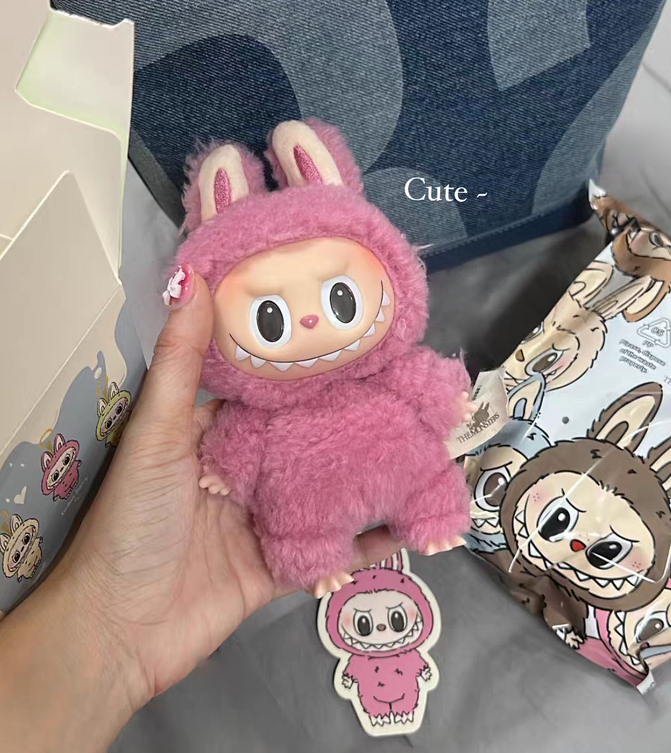 New Lychee Berry POPMART The Monsters Macarons Labubu Plush Doll 17CM ...