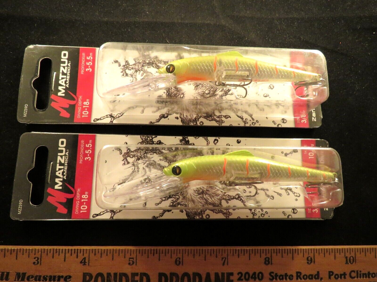 Lot of 2 MATZUO Zanda Shad Diver Citrus Perch Glass MZZS9D NIP Fishing ...