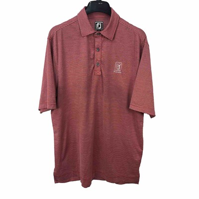 MENS FOOTJOY FJ TPC SCOTTSDALE RED STRIPED ATHELTIC FIT PERFORMANCE ...