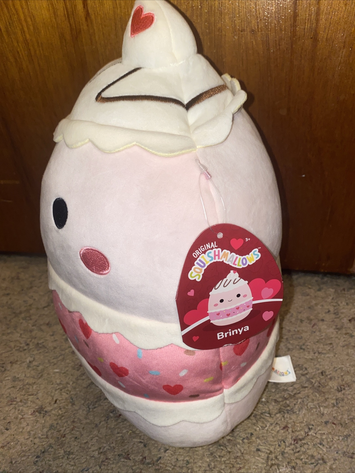 2024 Squishmallows 12" BRINYA THE PINK CAKE Plush Hearts | eBay