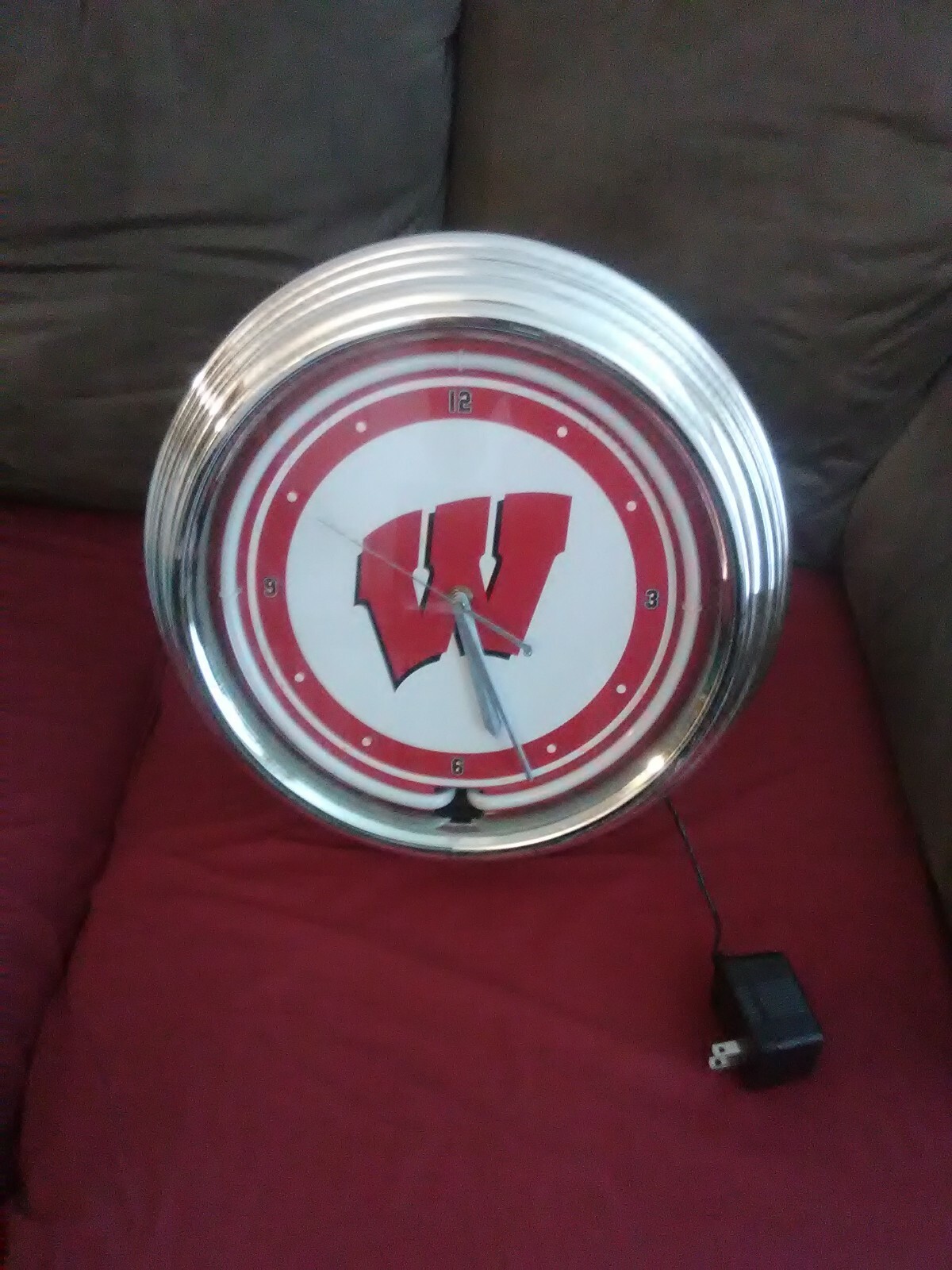 Neon Wisconsin Badger Clock NCAA - Lights Up! 14'' | eBay