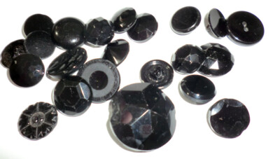 Buttons - Glass Mourning Buttons