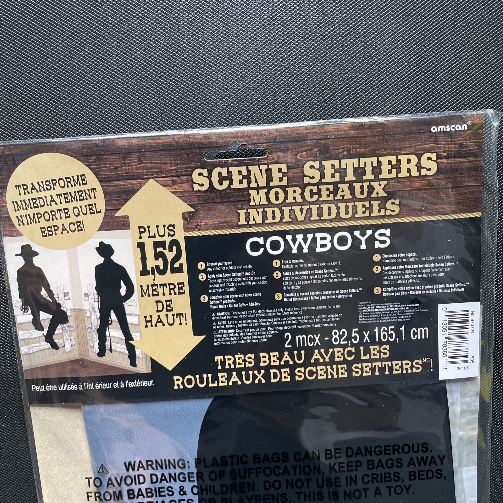 Silhouette Cowboys Scene Setter Add-On Wild Western Party Wall ...