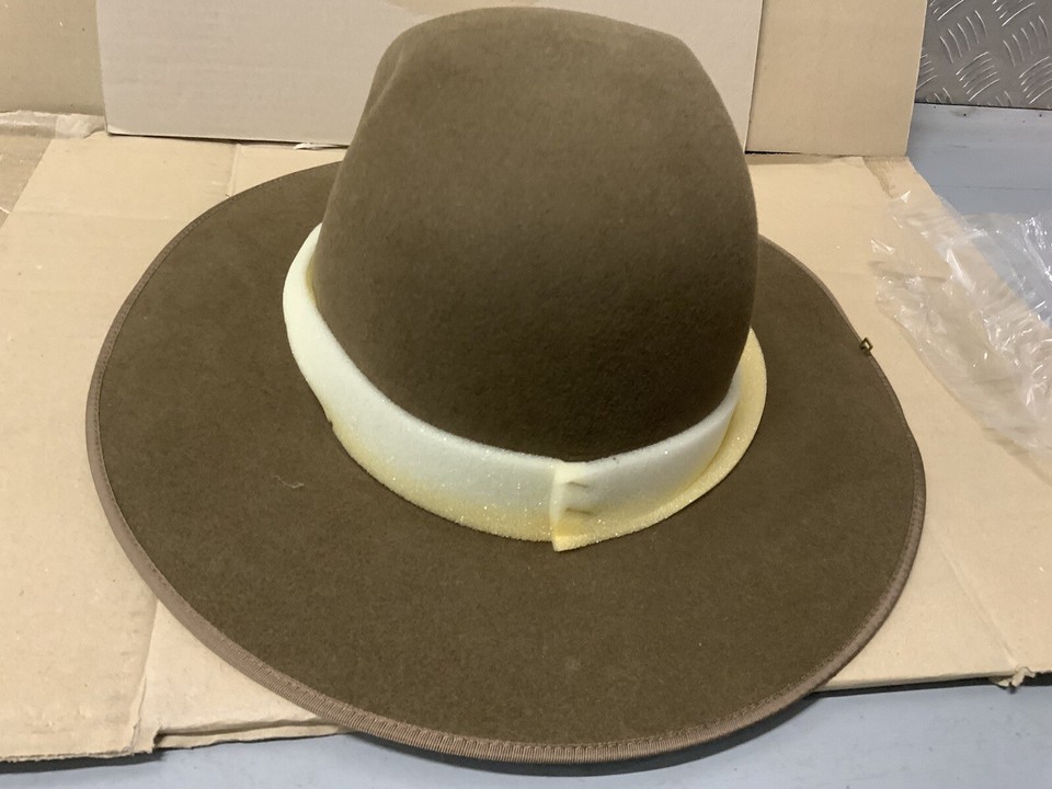 2001 Australian Made AKUBRA SLOUCH HAT Fur Felt Size 62- Khaki | eBay