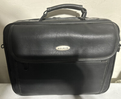 Belkin Lockable Rigid Sided Laptop Computer Messenger Black Shoulder ...