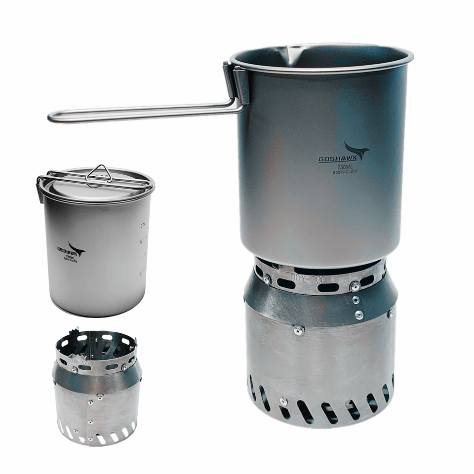 Titanium Wood Gasifier Stove Multi-fuel Spirit Burner Cooking System | eBay