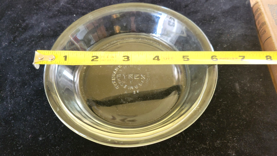 Vintage PYREX Clear Glass "Flat Rim" Pie/Tart Plate 6" Ovenware #206 ...