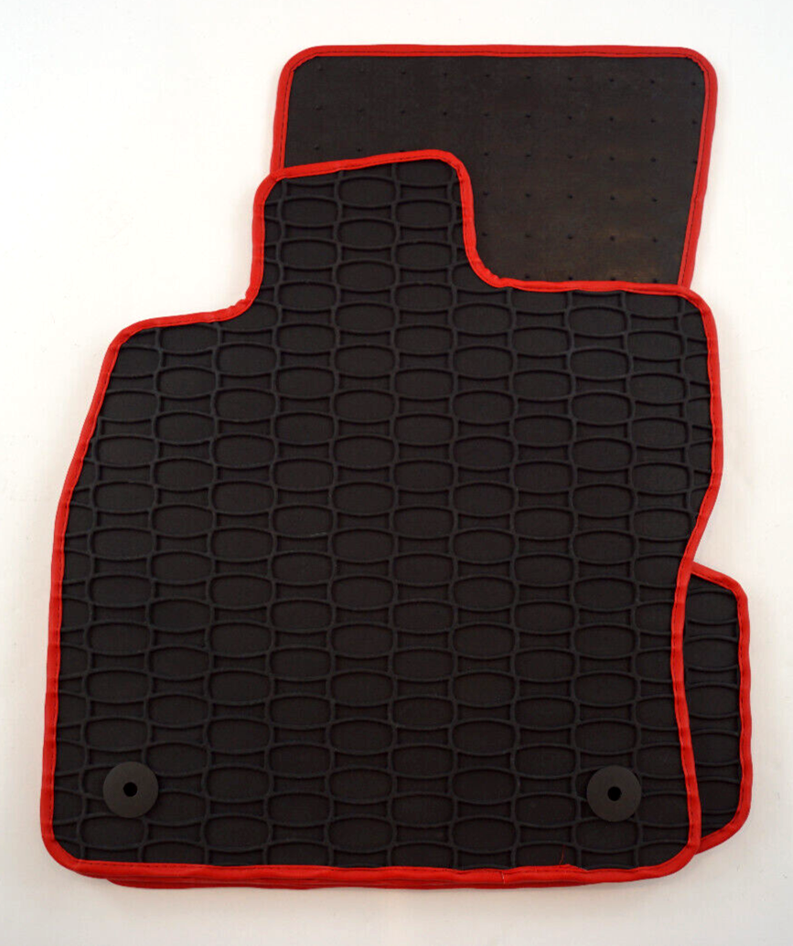 Gummimatten für VW Golf 8 VIII GTI GTD + RAND ROT + Gummi- Fußmatten ...