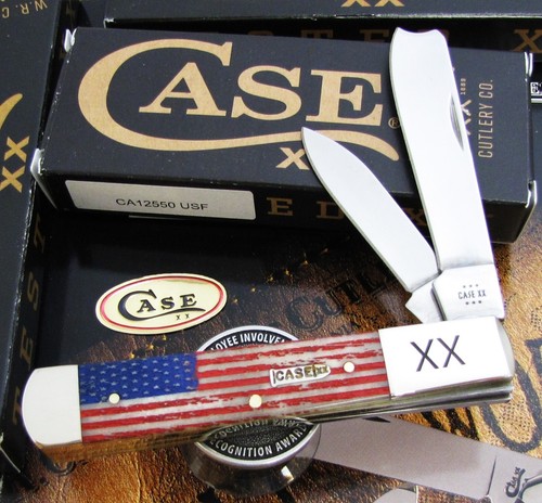Case XX Razor Knife 2024 SFO COLOR U.S.A. Flag Art & XX Bullet Shield ...