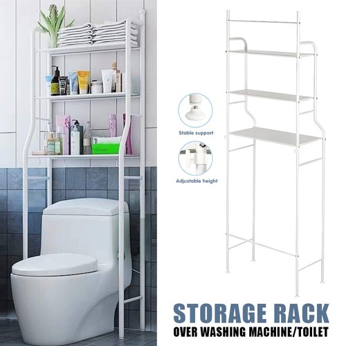 3 Tier Over Washing Machine Storage - Bathroom Laundry Toilet Shelf ...