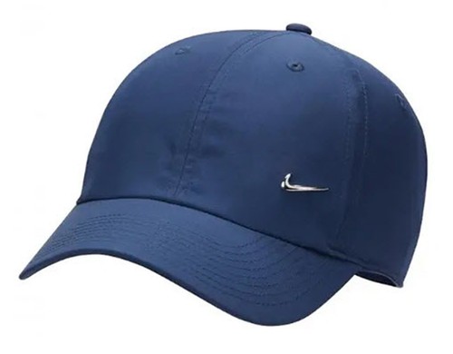 Nike Dri-Fit Club METAL Swoosh Caps Hat Navy Baseball Run GYM Cap ...