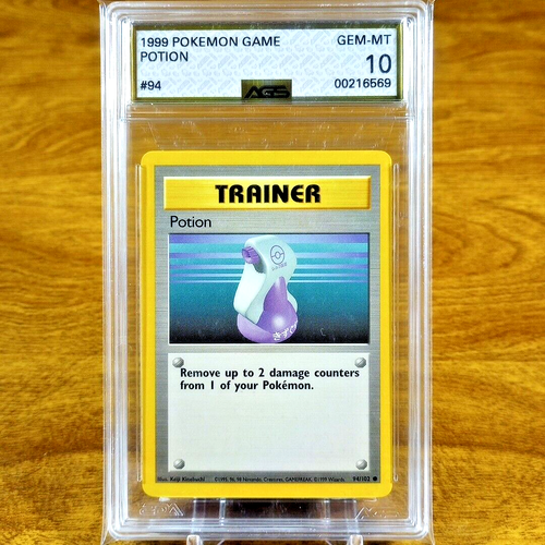 Pokemon Base Set Unlimited Trainer Potion 94/102 AGS GEM-MT 10 Common ...